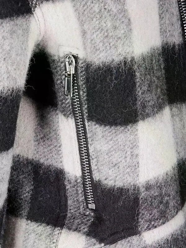 Rick Owens Exploder Check Zip-front Jacket - Black
