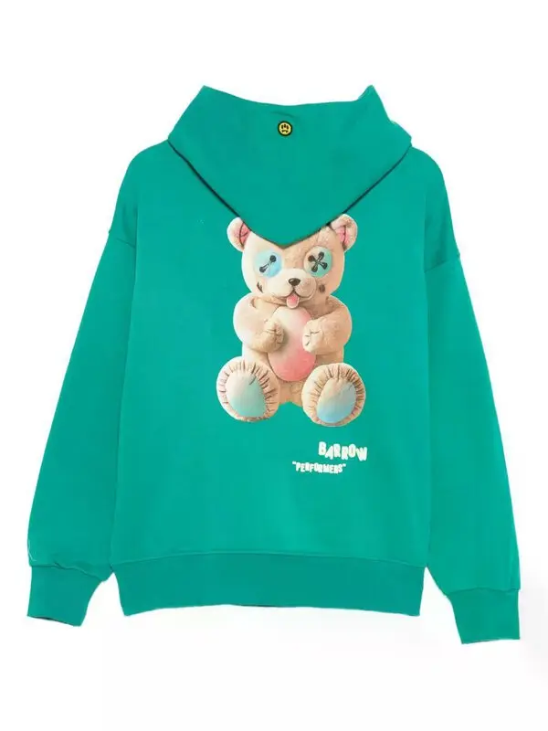 BARROW Logo-print Hoodie - Green