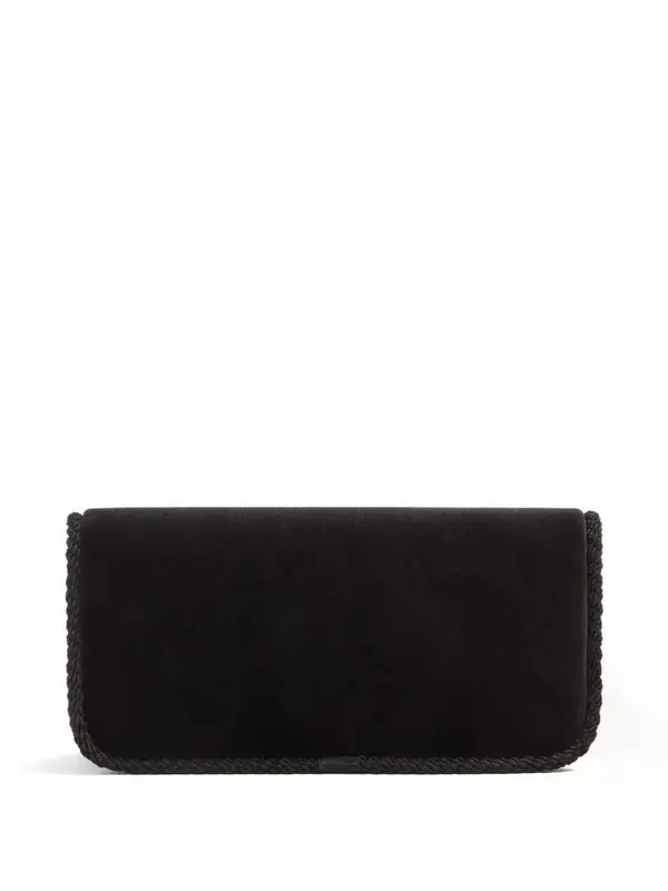 Valentino Garavani Locò Velvet Clutch With Jewel Logo