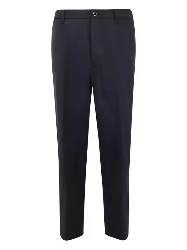 NINE:INTHE:MORNING Button-fastening Wool Trousers - Black