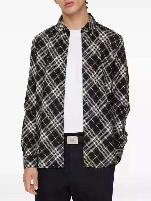 Burberry Check Cotton Flannel Shirt