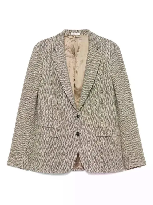 FURSAC Virgin Wool Single-breasted Blazer - Brown