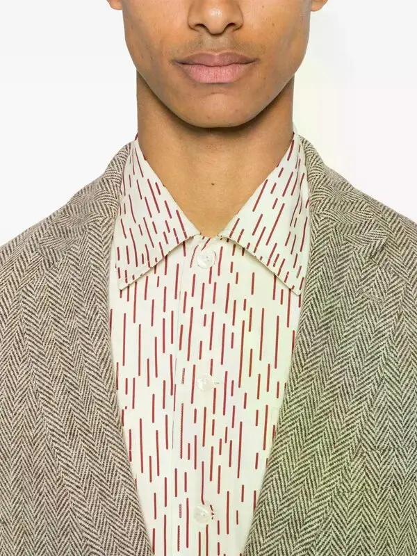 FURSAC Virgin Wool Single-breasted Blazer - Brown