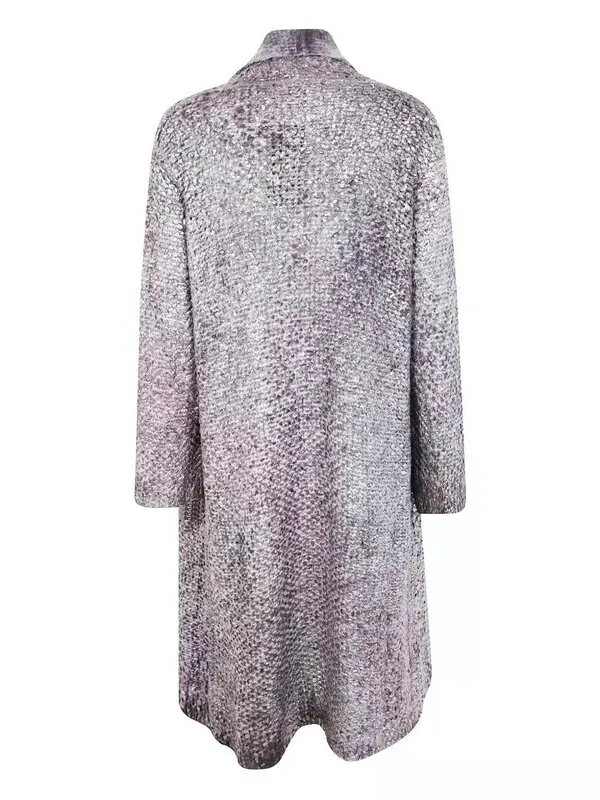Avant Toi Metallic-threaded Cardigan Coat