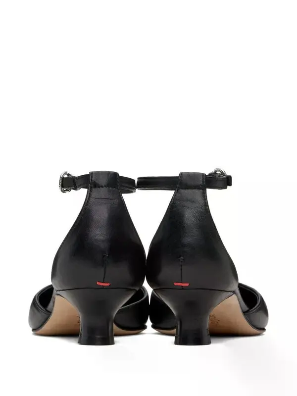 AeydĒ Leather T-bar Pumps - Black