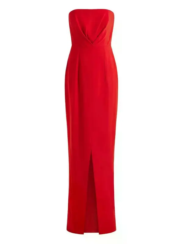 16Arlington Aeta Strapless Belted Maxi Dress - Red