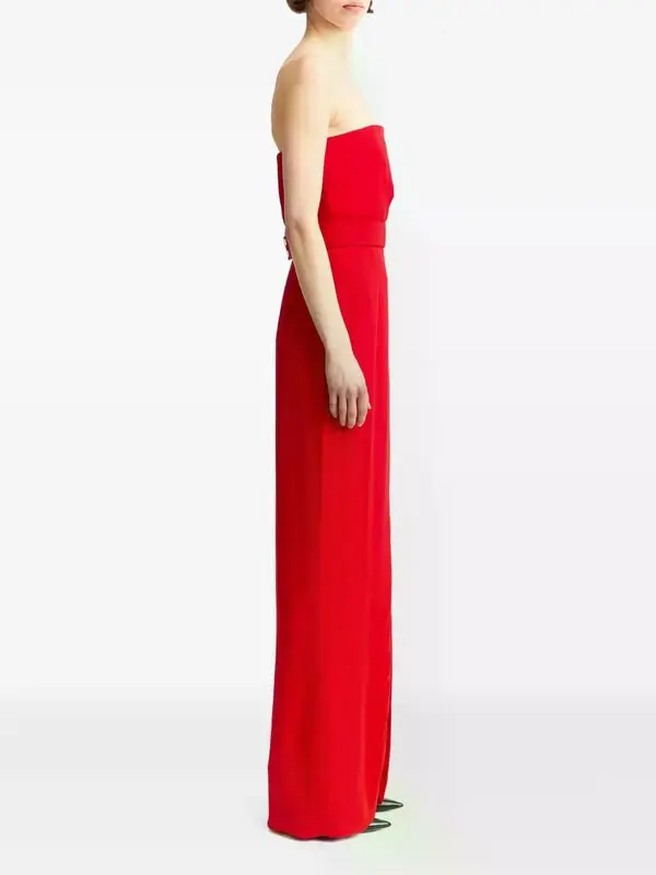 16Arlington Aeta Strapless Belted Maxi Dress - Red
