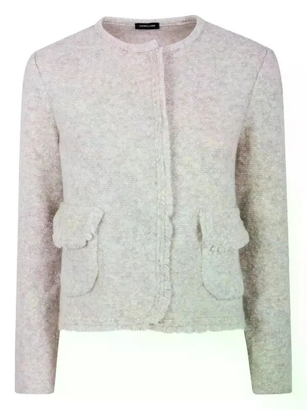 ANNE CLAIRE Frayed-pocket Jacket - Neutrals