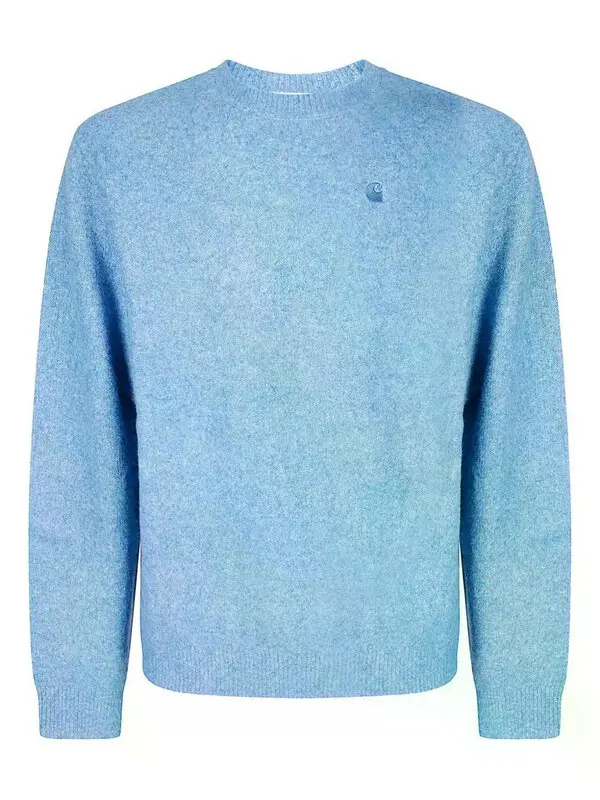 Carhartt Work In Progress Curtis Logo-patch Sweater - Blue