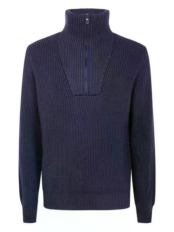 FILIPPO DE LAURENTIIS High-neck Wool Sweater - Blue