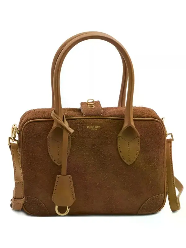 GOLDEN GOOSE Vita Zip-top Leather Tote Bag - Brown