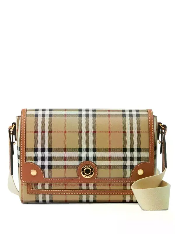 Burberry Checked Cross Body Bag - Neutrals