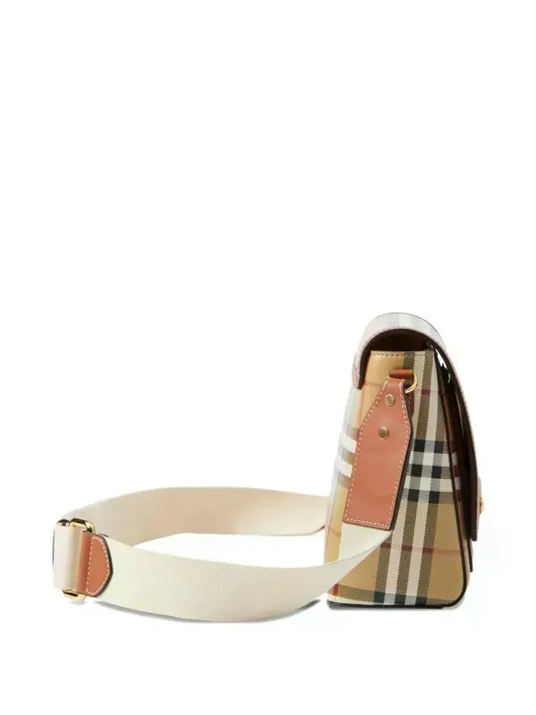 Burberry Checked Cross Body Bag - Neutrals