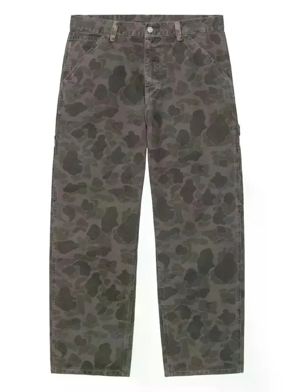 Carhartt Work In Progress Cotton Camouflage Trousers - Brown