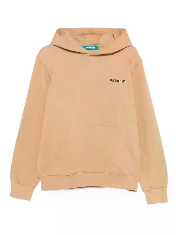 BARROW Logo-print Hoodie - Brown