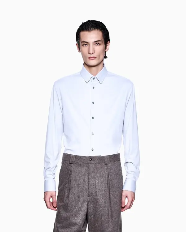Giorgio Armani Classic Stretch Button-down - Light_blue