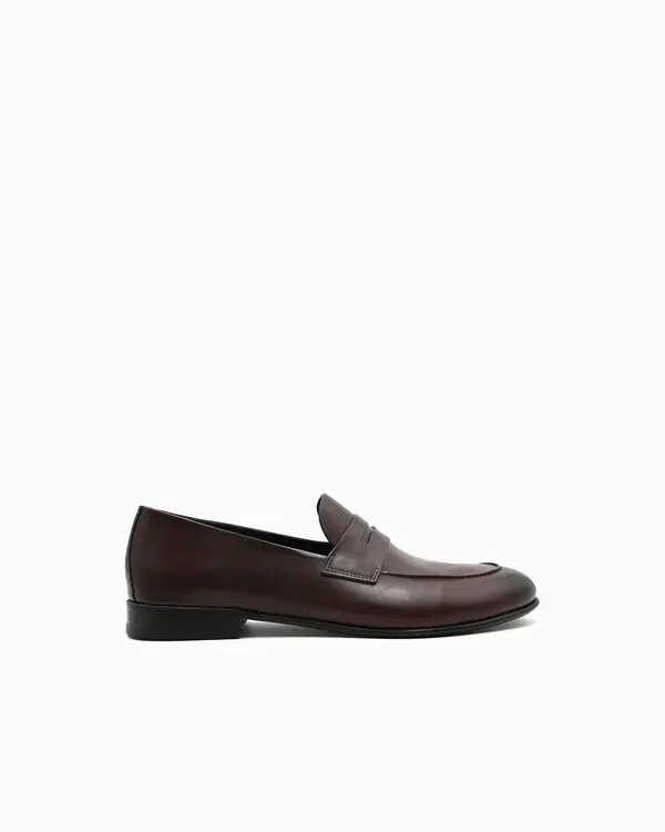 Giorgio Armani Classic Penny Loafers - Brown
