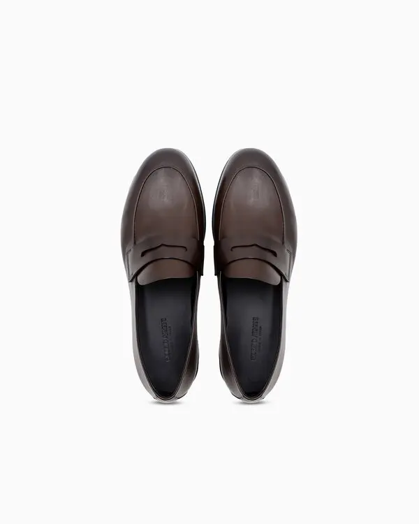 Giorgio Armani Classic Penny Loafers - Brown