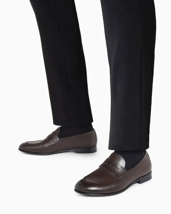 Giorgio Armani Classic Penny Loafers - Brown