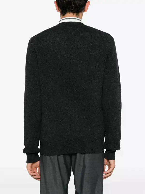 BARRIE 3d Logo Cashmere Jumper - Grey