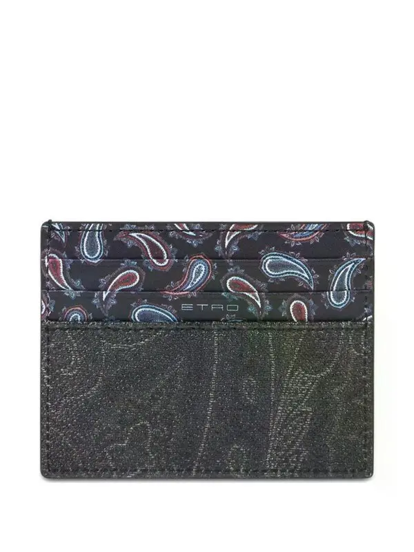 Etro Paisley-pattern Cardholder - Black