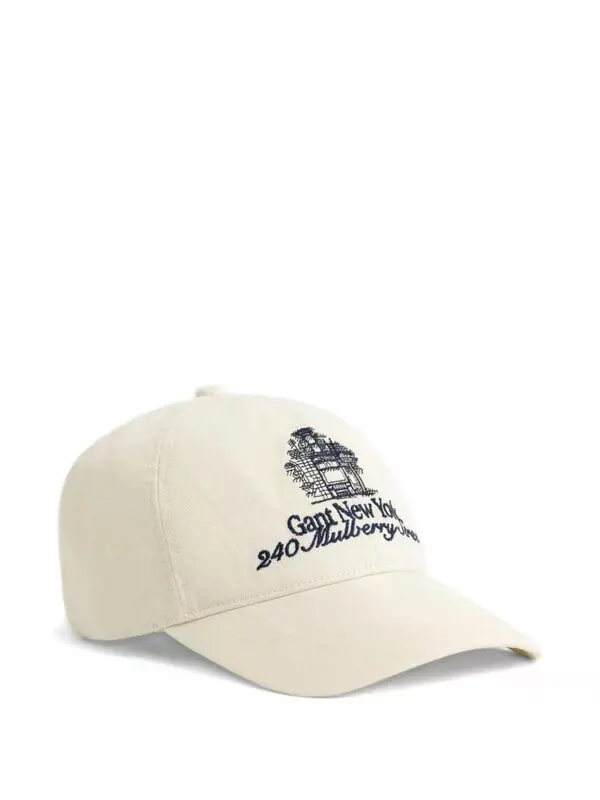 Gant Embroidered Organic Cotton Cap - Neutrals