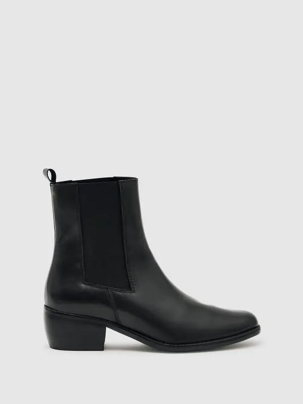 REISS Maeva Leather Chelsea Boots