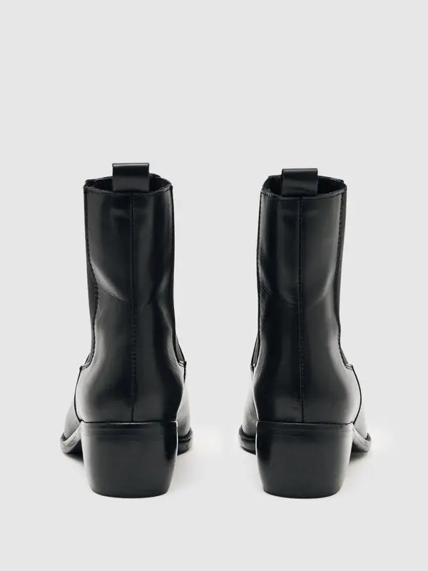 REISS Maeva Leather Chelsea Boots