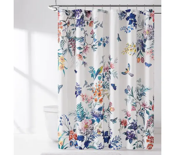 LUSH DECOR Fantasia Shower Curtain Teal/blue Si Ngle 72x72 - One-color