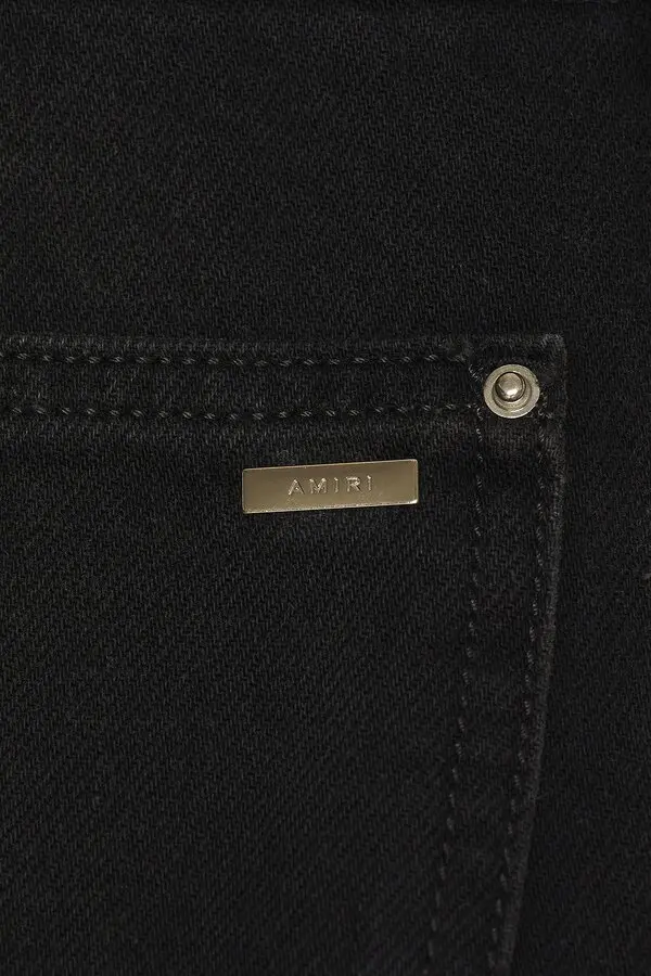 Amiri Embossed Croc Carpenter Jean - Dusk Black