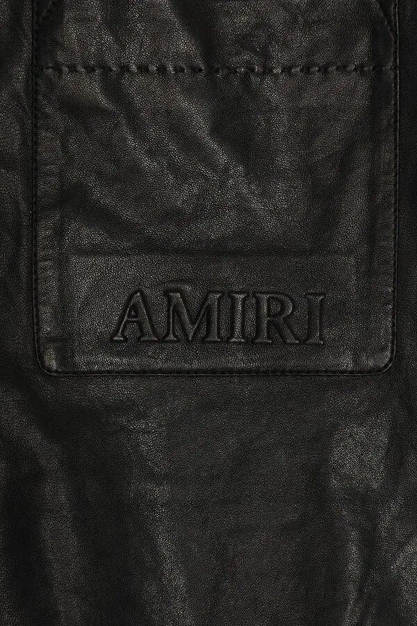 Amiri Lightweight Leather Camp Shirt