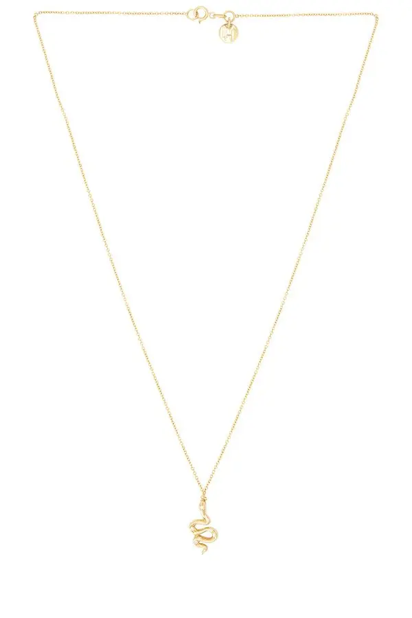 LOGAN HOLLOWELL Kundalini Snake Pendant Necklace - Gold