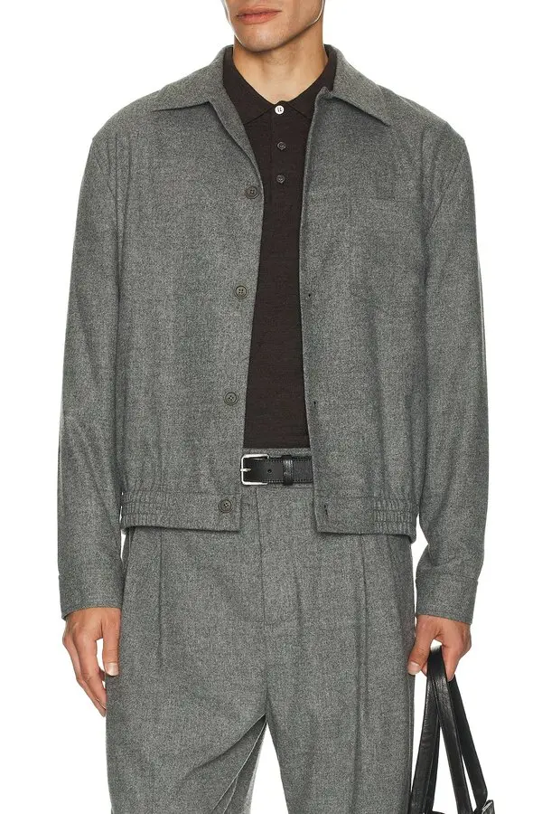 Simkhai Ernie Blouson Shirt Jacket - Charcoal Melange
