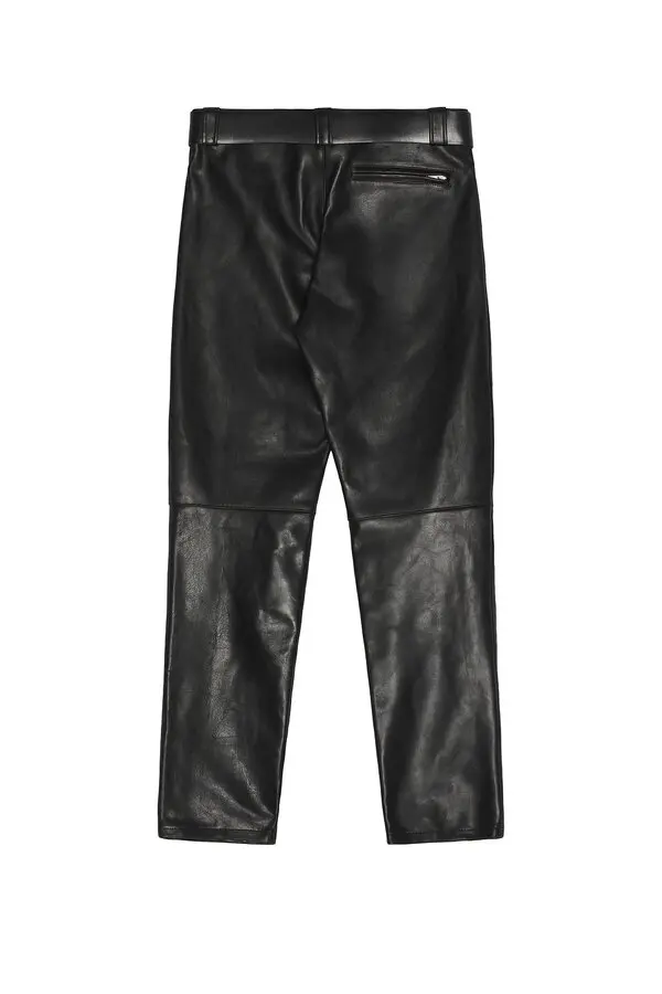 Saint Laurent Leather Pant In Black Editorialist