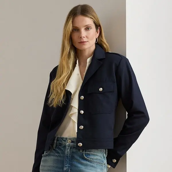 Ralph Lauren Cropped Wool-blend Twill Jacket