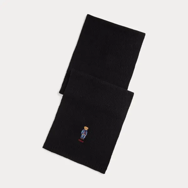 Ralph Lauren Polo Bear Knit Scarf - Polo Black