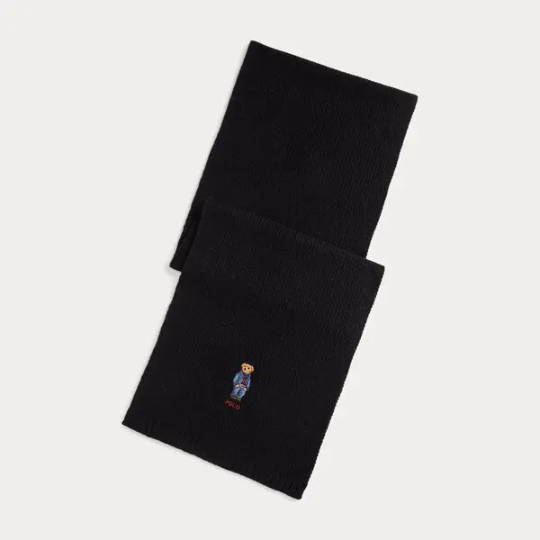 Ralph Lauren Polo Bear Knit Scarf - Polo Black