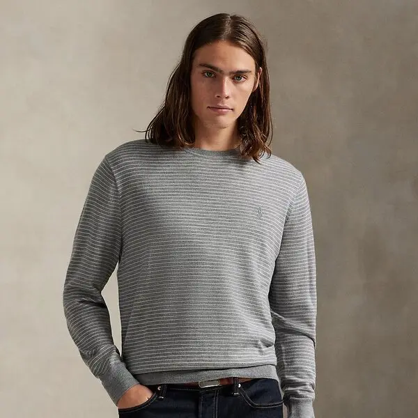 Ralph Lauren Striped Washable Wool Sweater