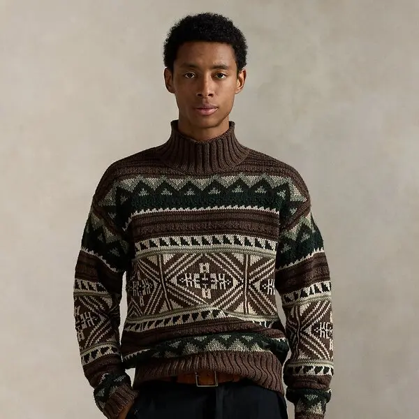 Ralph Lauren Geometric Cotton-blend Sweater
