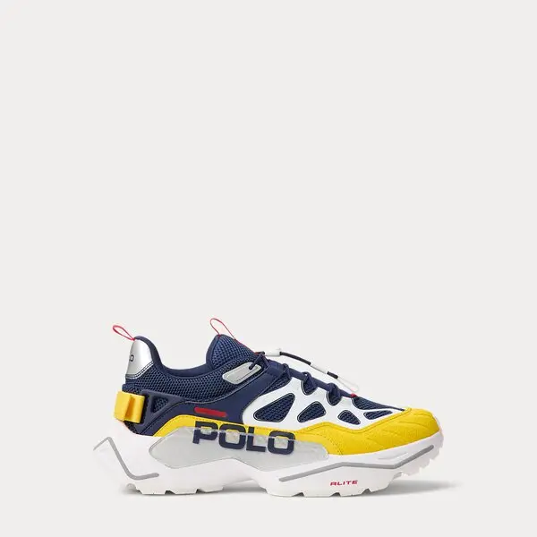 Ralph Lauren Adventure 400 Trail Sneakers - Newport Navy/white/yellow