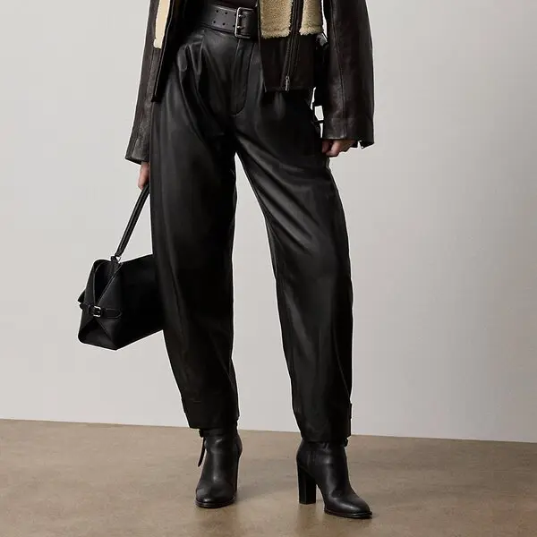 Ralph Lauren Jeanne Lambskin Pant