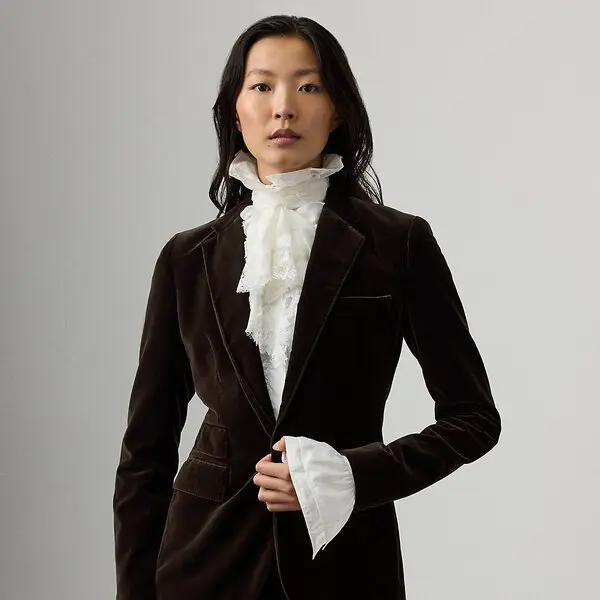 Ralph Lauren Parker Stretch Velvet Jacket