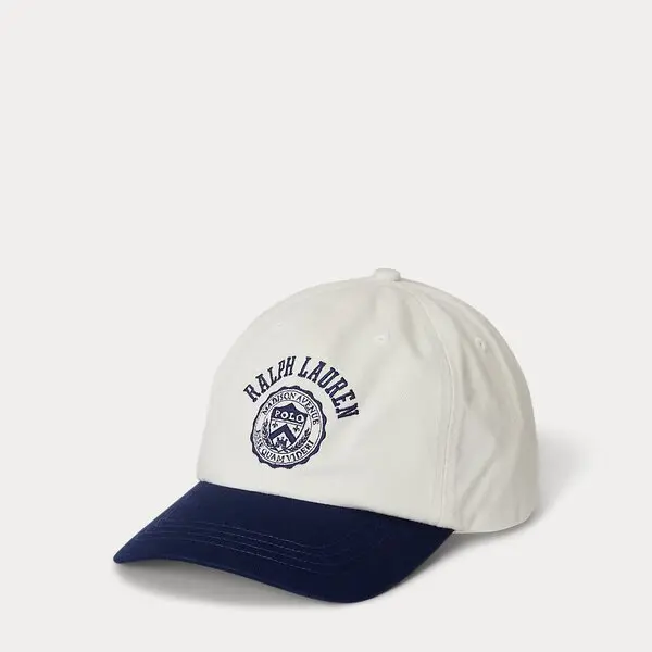 Ralph Lauren Logo Crest Cotton Twill Ball Cap - Nevis