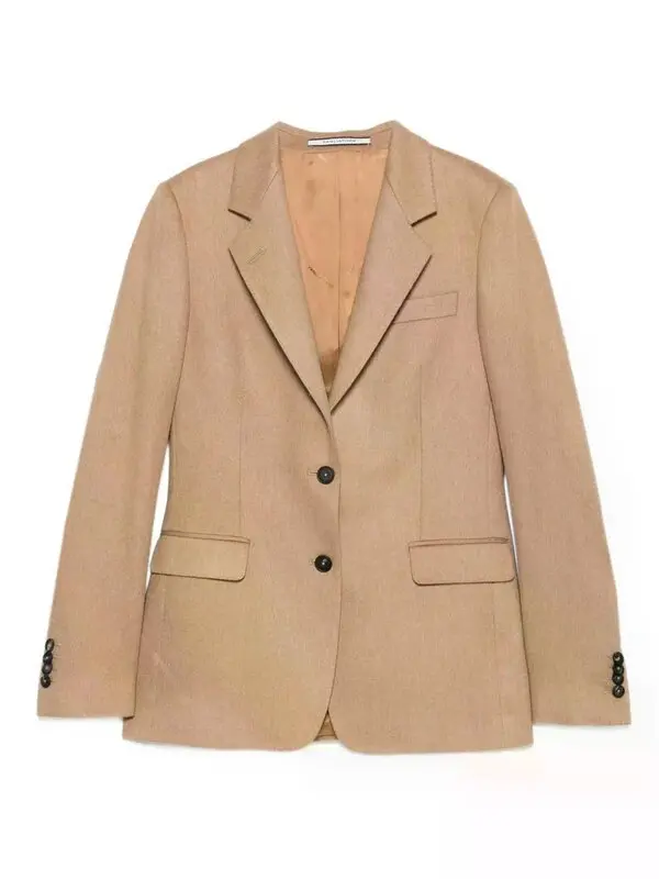 Tagliatore Camel Hair Single-breasted Blazer