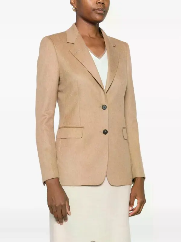 Tagliatore Camel Hair Single-breasted Blazer
