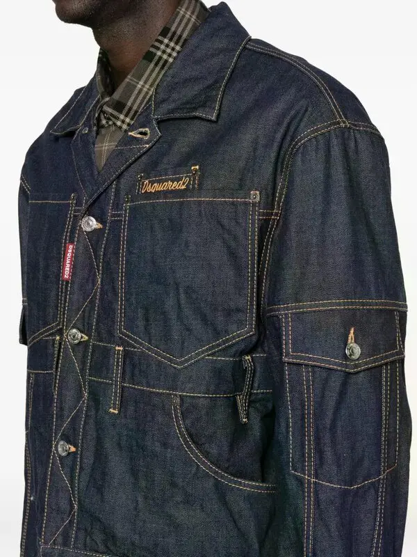 Dsquared2 Panelled Denim Multi-pocket Jacket