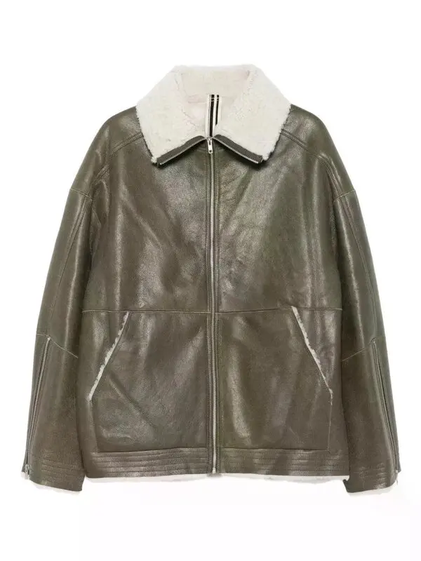 MORDECAI Shearling-collared Leather Jacket