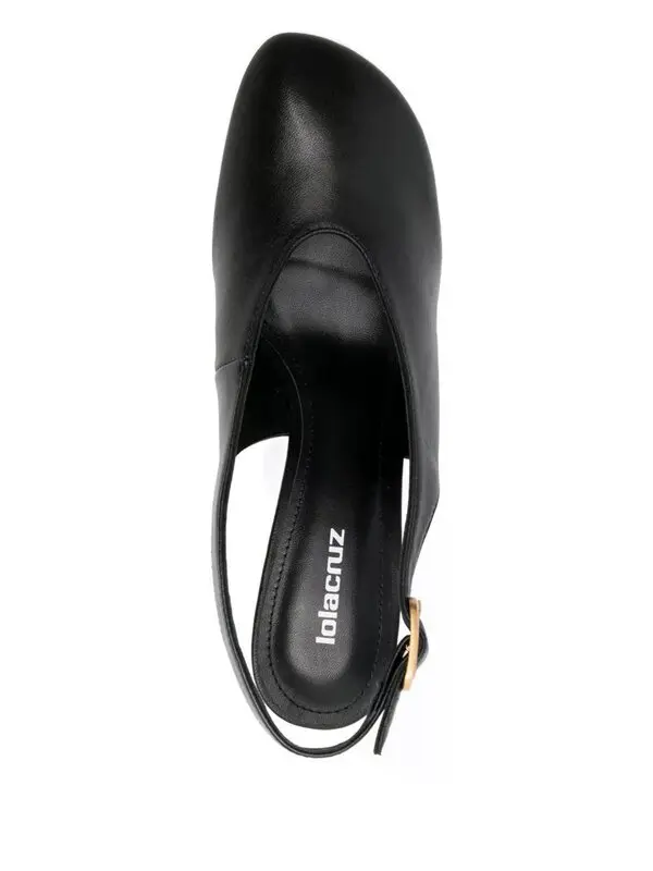 Lola Cruz Leather Slingback Pumps