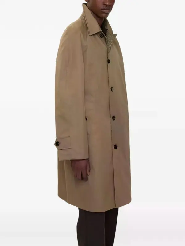 Burberry Long Herringbone Wool Dual Car Coat