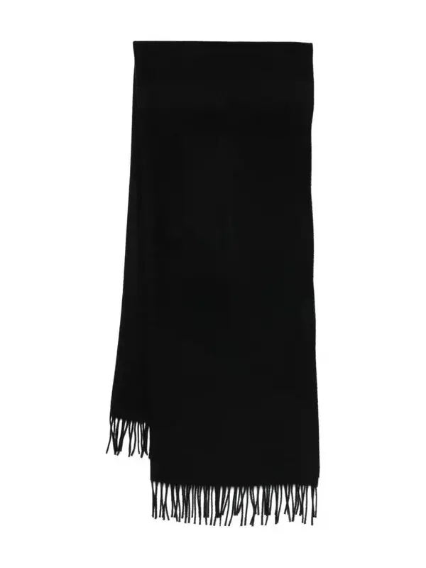 ÉTUDES STUDIO Fringed Wool Scarf - Black